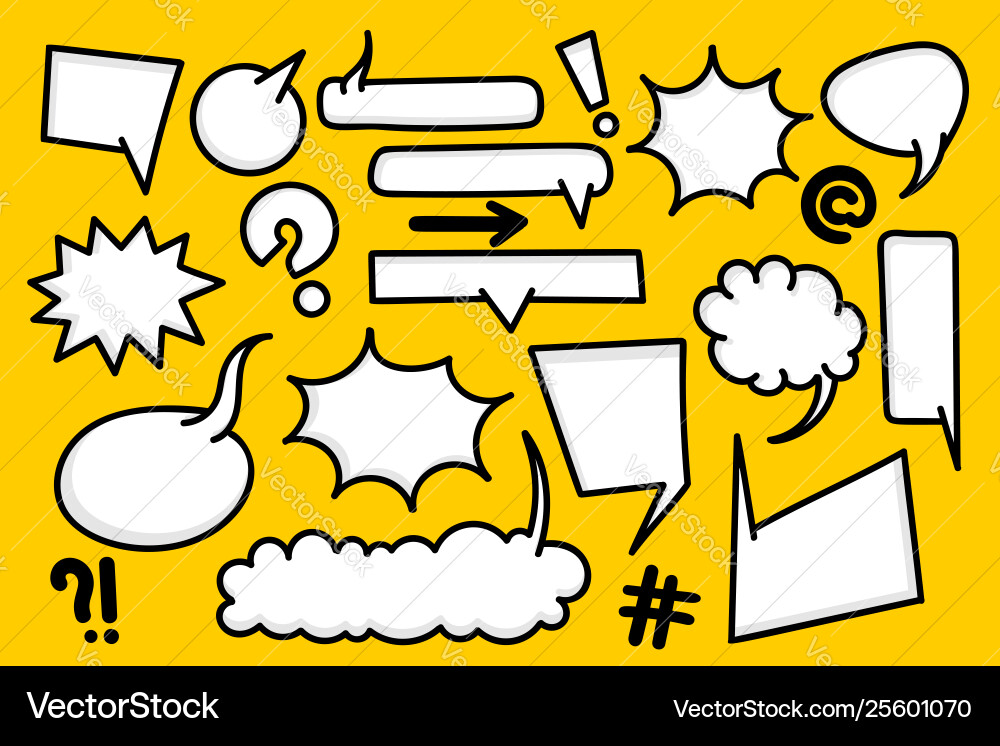 Comic book text speech bubble Royalty Free Vector Image