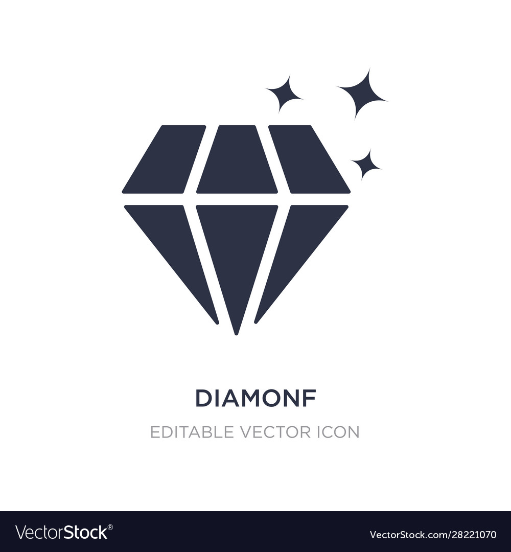 Diamonf icon on white background simple element Vector Image
