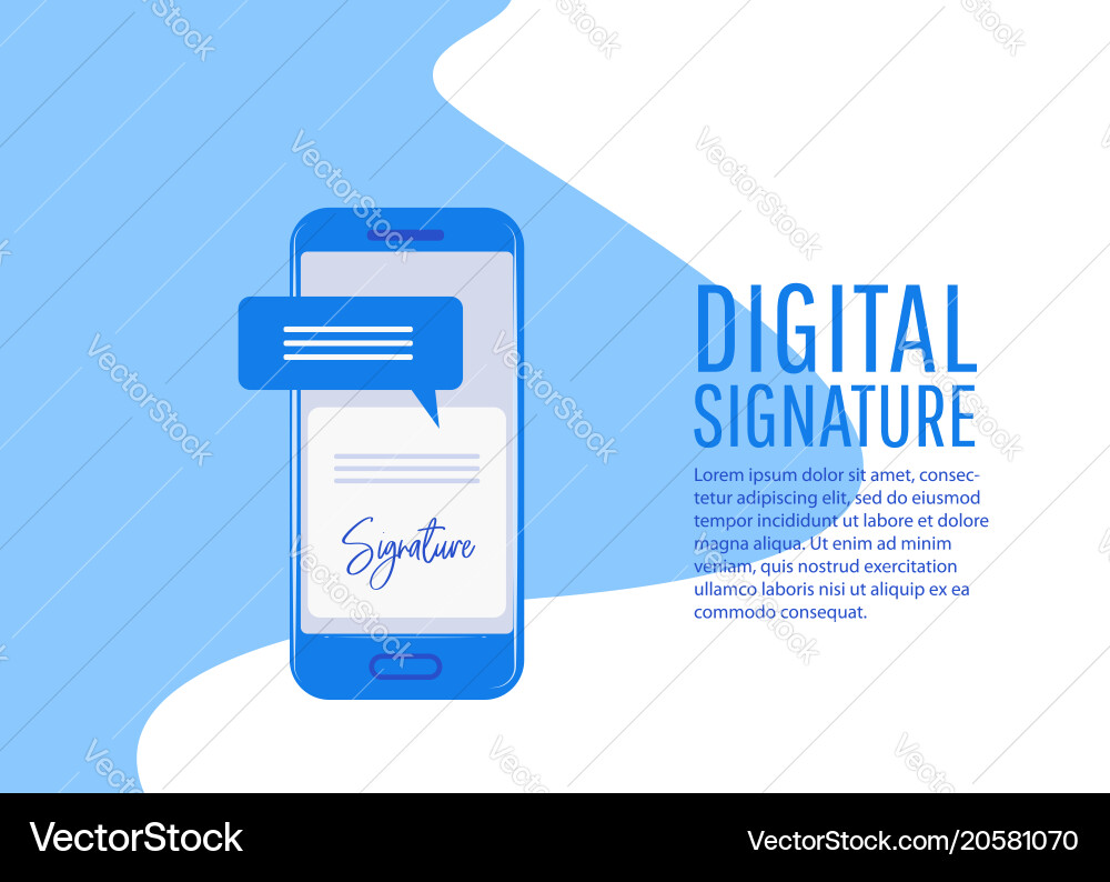 Digital signature creative people collection Vector Image