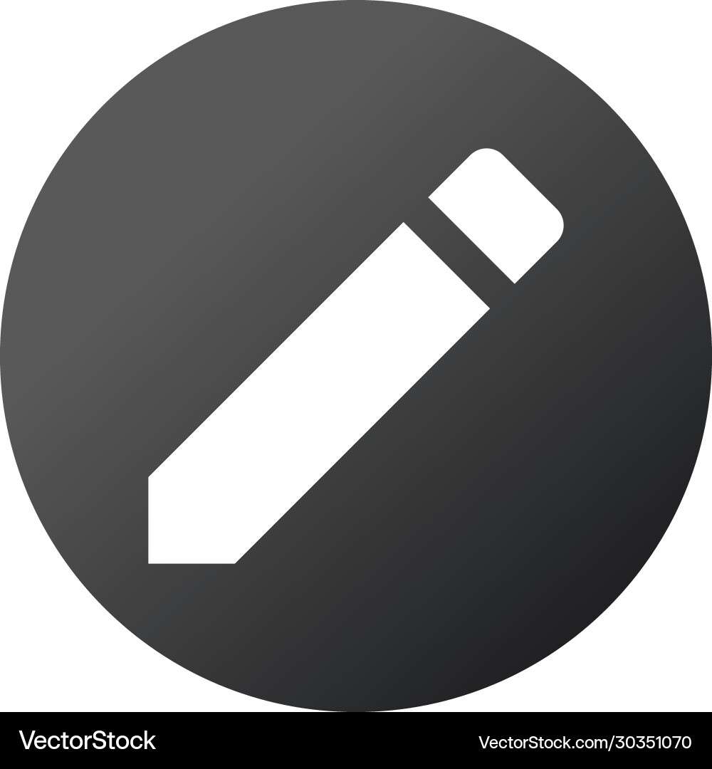 Edit icon pencil for drawing symbol colored Vector Image