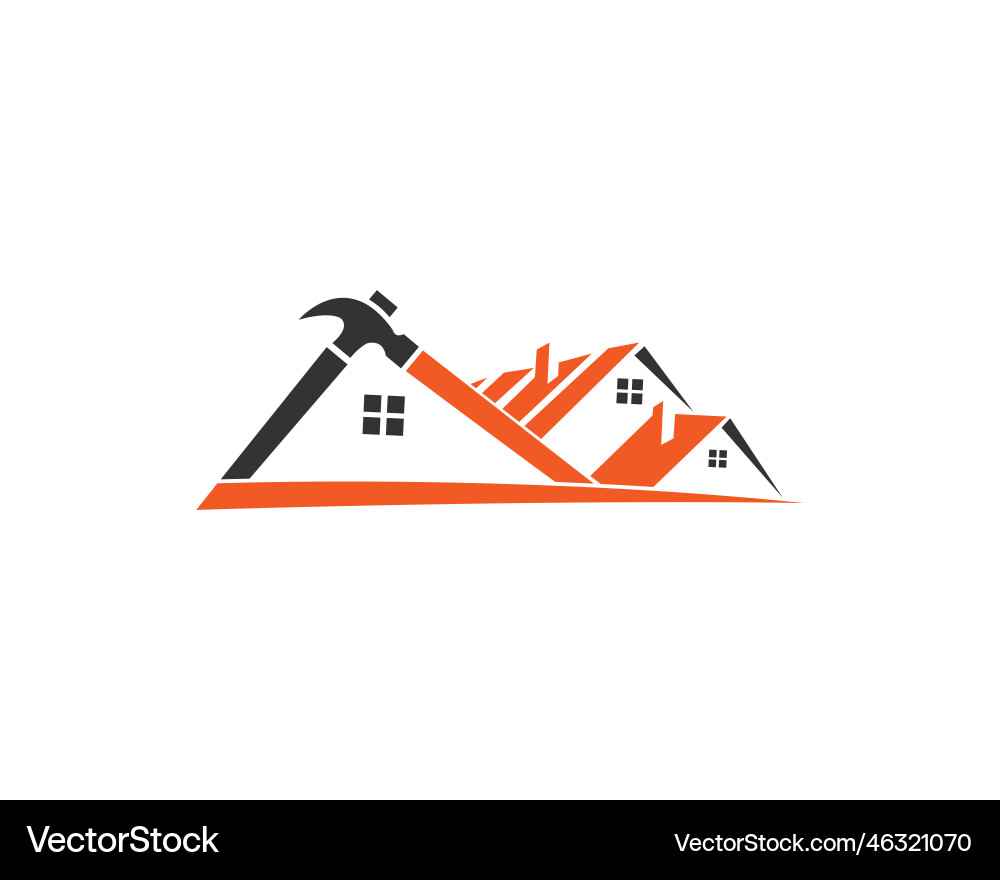 Home and repair construction concept logo Vector Image