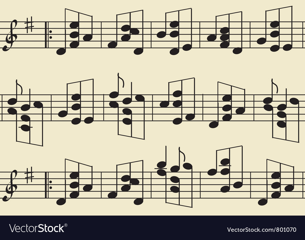 Musical notebook seamless pattern Royalty Free Vector Image