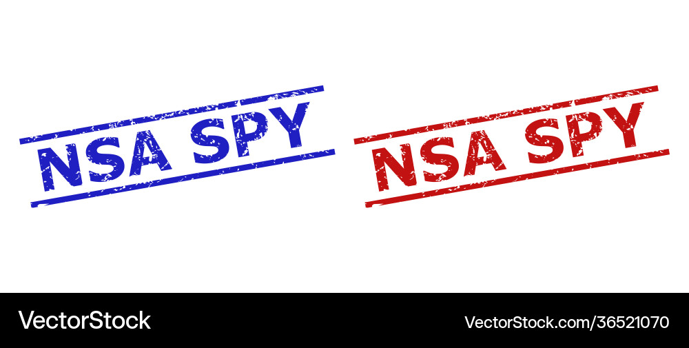 Nsa spy stamp seals with scratched style Vector Image