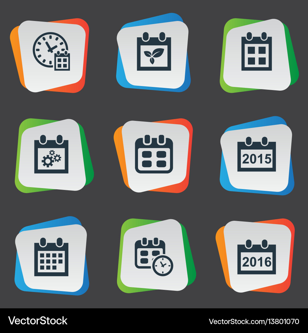 Set of simple plan icons Royalty Free Vector Image