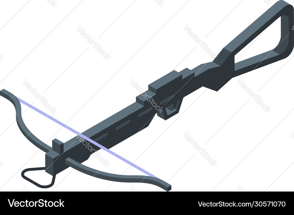 Sport crossbow icon isometric style Royalty Free Vector