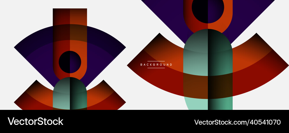 Trendy shapes color minimal design composition Vector Image