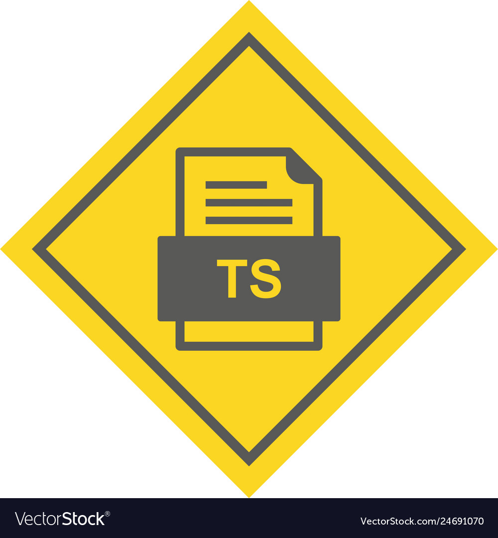 Ts file document icon Royalty Free Vector Image