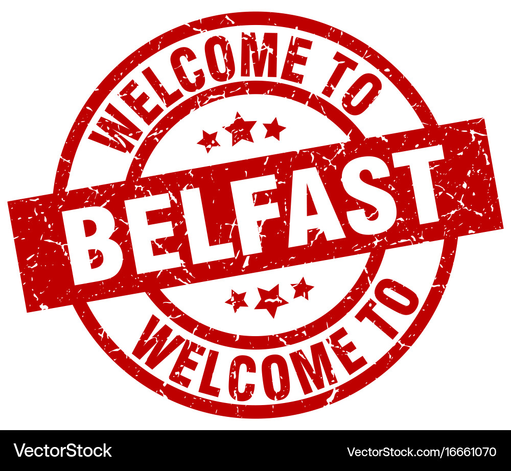 Welcome to belfast red stamp Royalty Free Vector Image