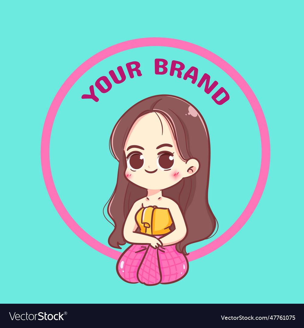 Beautiful Woman In Thai Traditional Dress Vector Image
