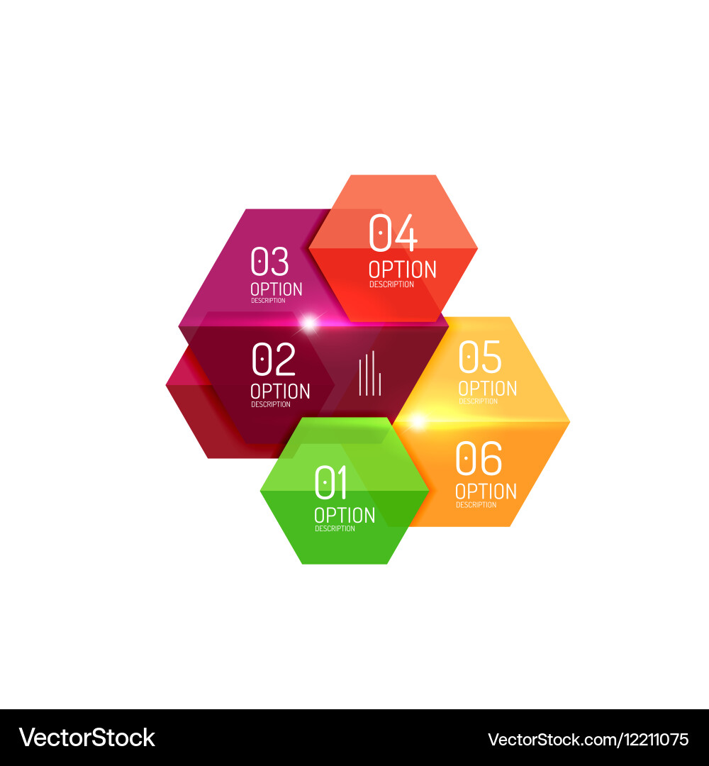 Business option diagram templates Royalty Free Vector Image