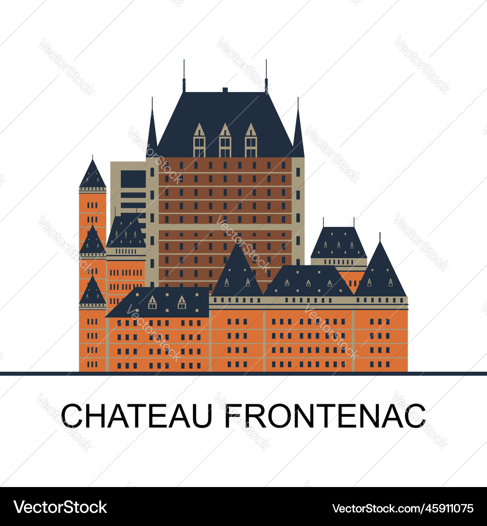 Chateau frontenac in quebec canada country Vector Image