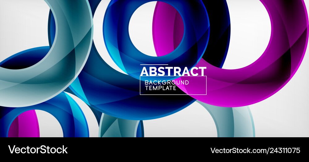 Colorful rings geometric abstract Royalty Free Vector Image