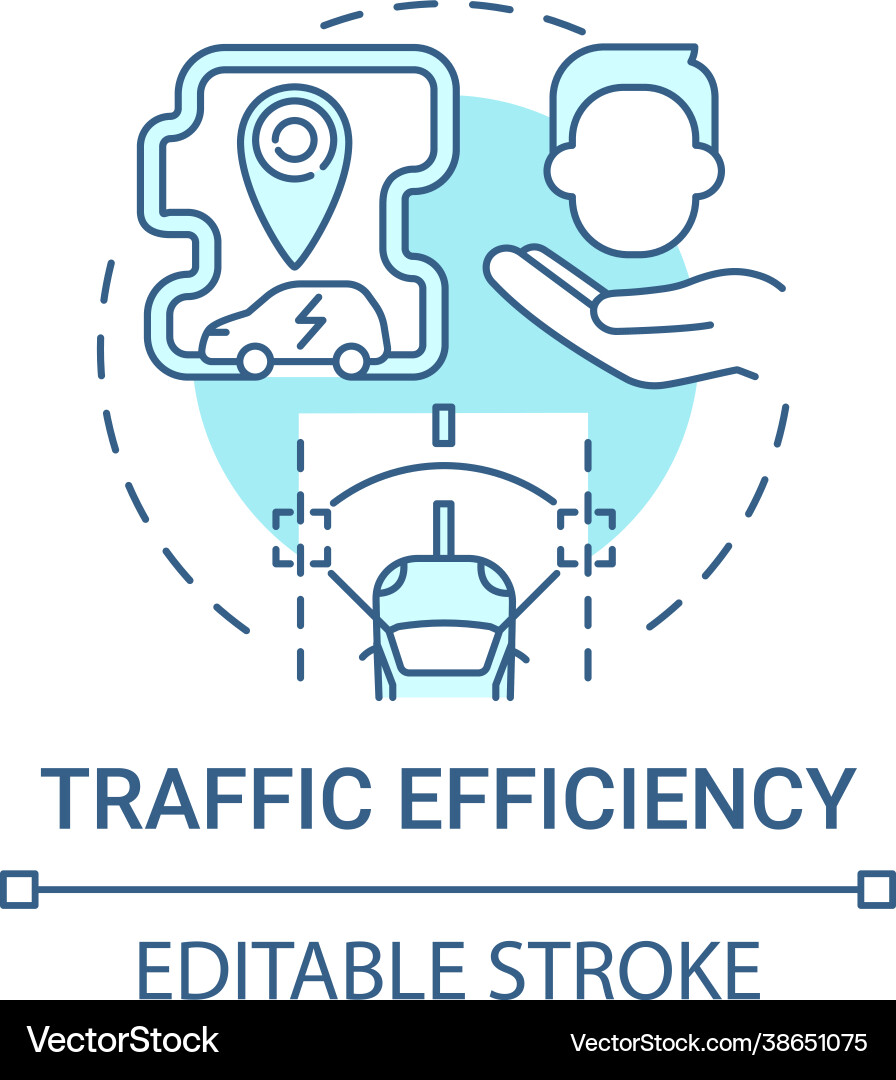 Electric vehicle traffic efficiency advantages Vector Image