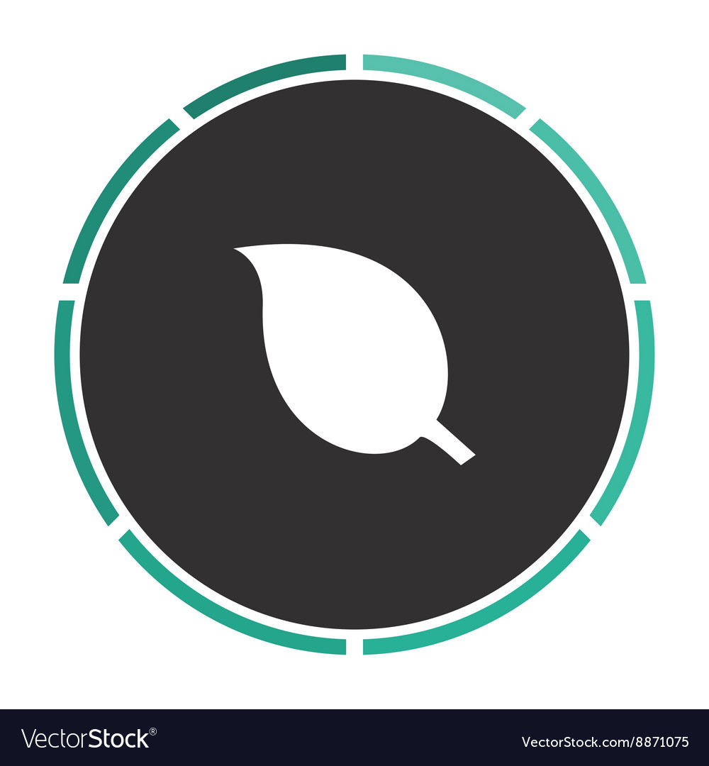 Leaf computer symbol Royalty Free Vector Image