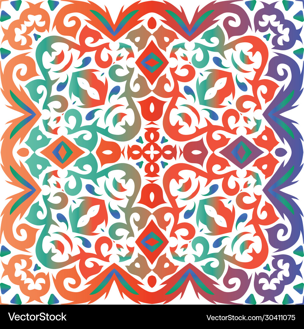 Mexican ornamental talavera ceramic Royalty Free Vector