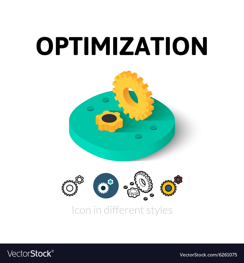 Optimization icon in different style Royalty Free Vector