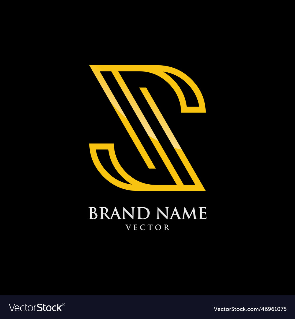 S monogram logo template Royalty Free Vector Image