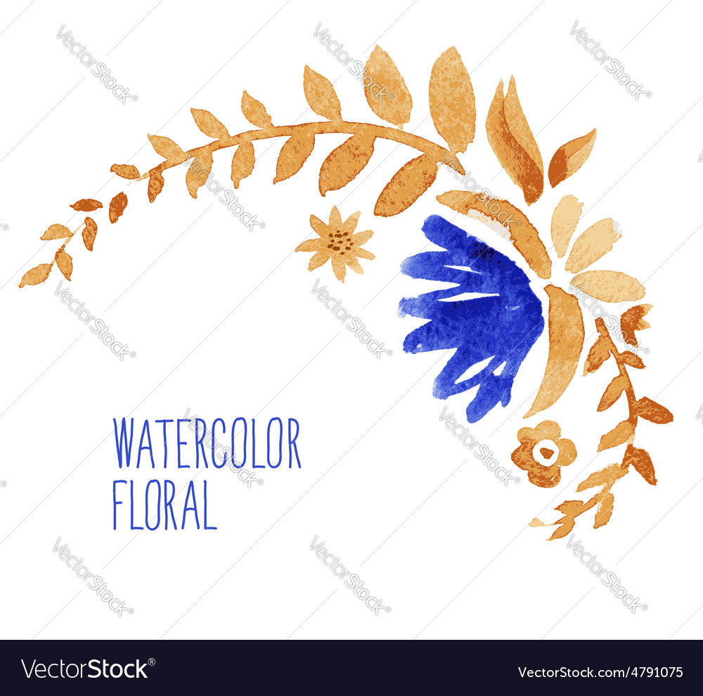 Watercolor floral bouquet Royalty Free Vector Image Watercolor floral bouquet Royalty Free Vector Image