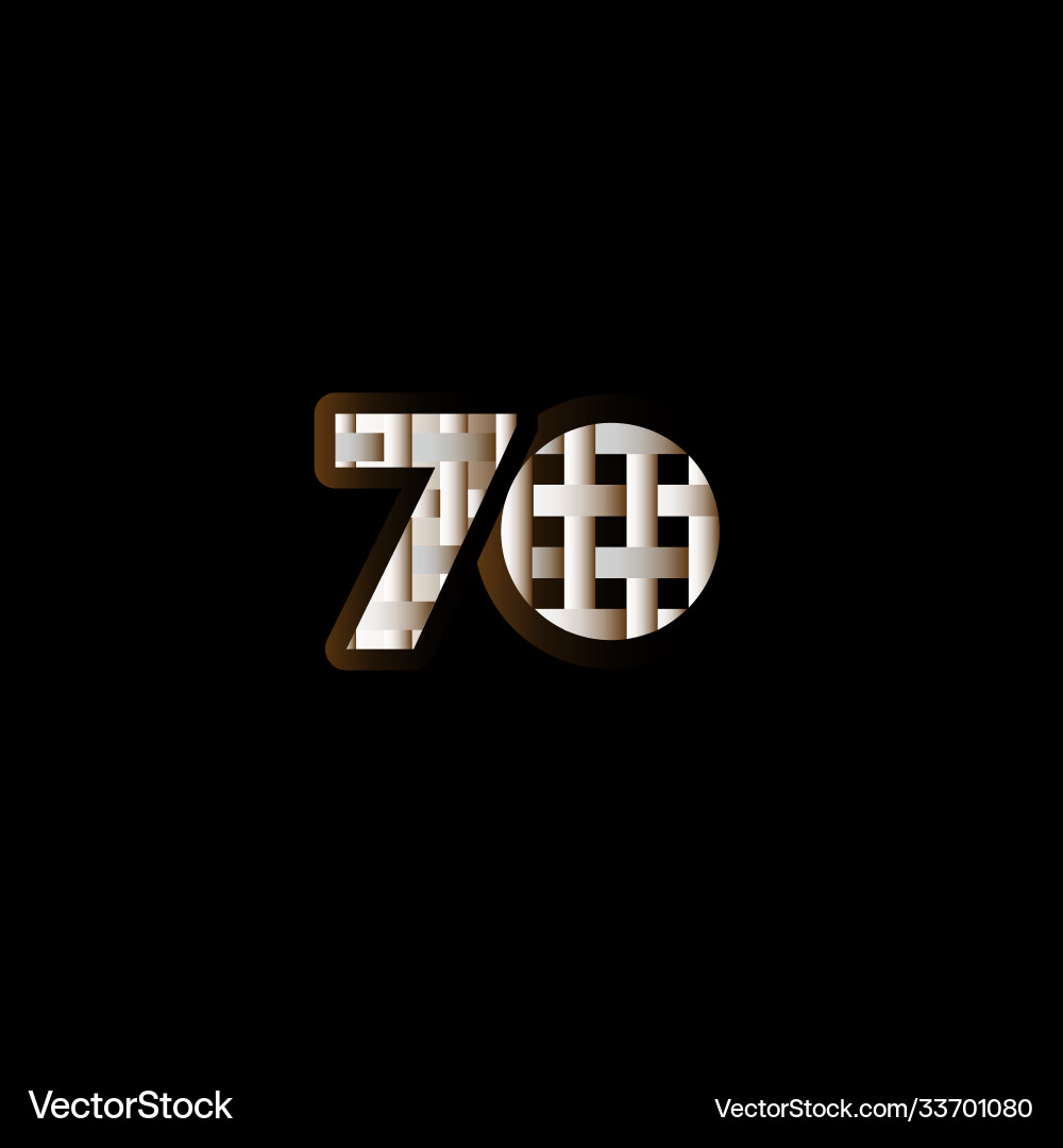 70 years anniversary celebration elegant black Vector Image