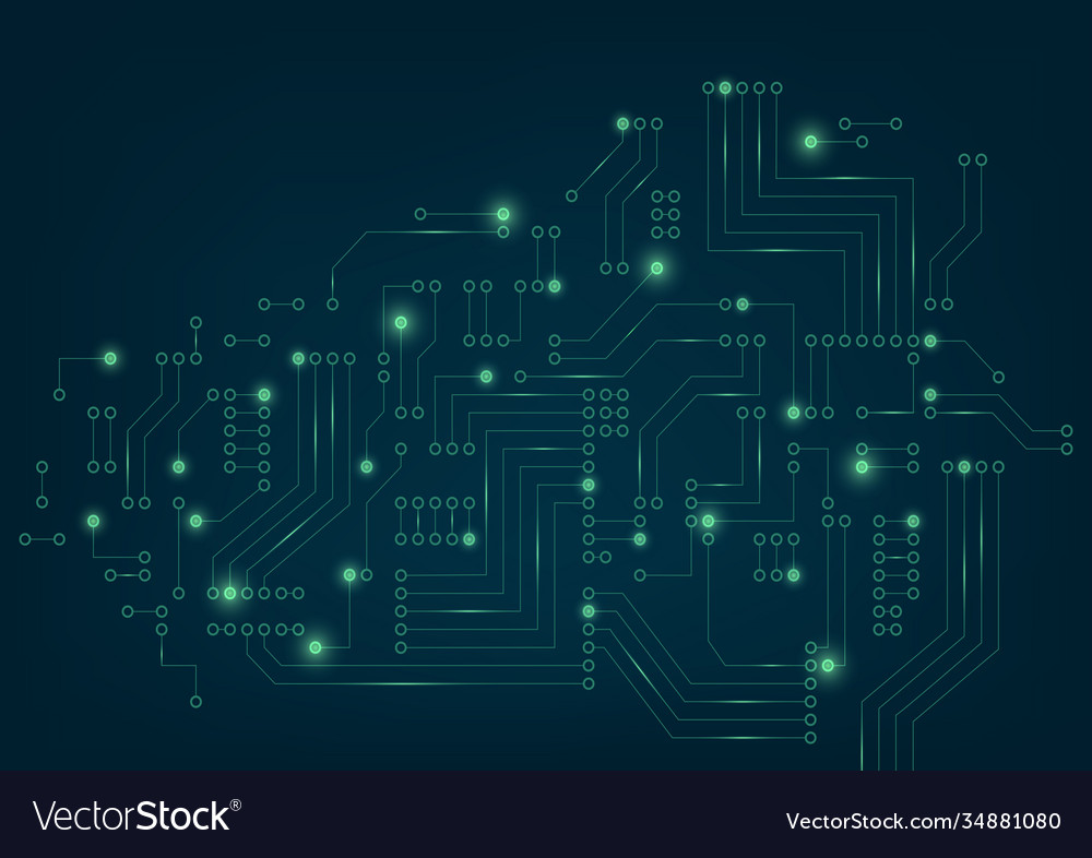 Abstract futuristic circuit board background Vector Image