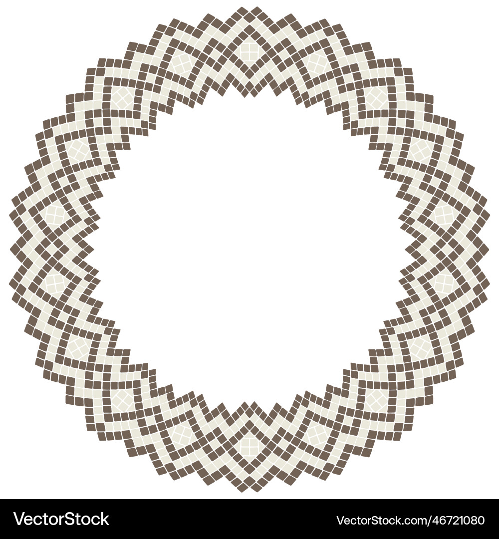 Ancient mosaic frame decorative antique stone Vector Image
