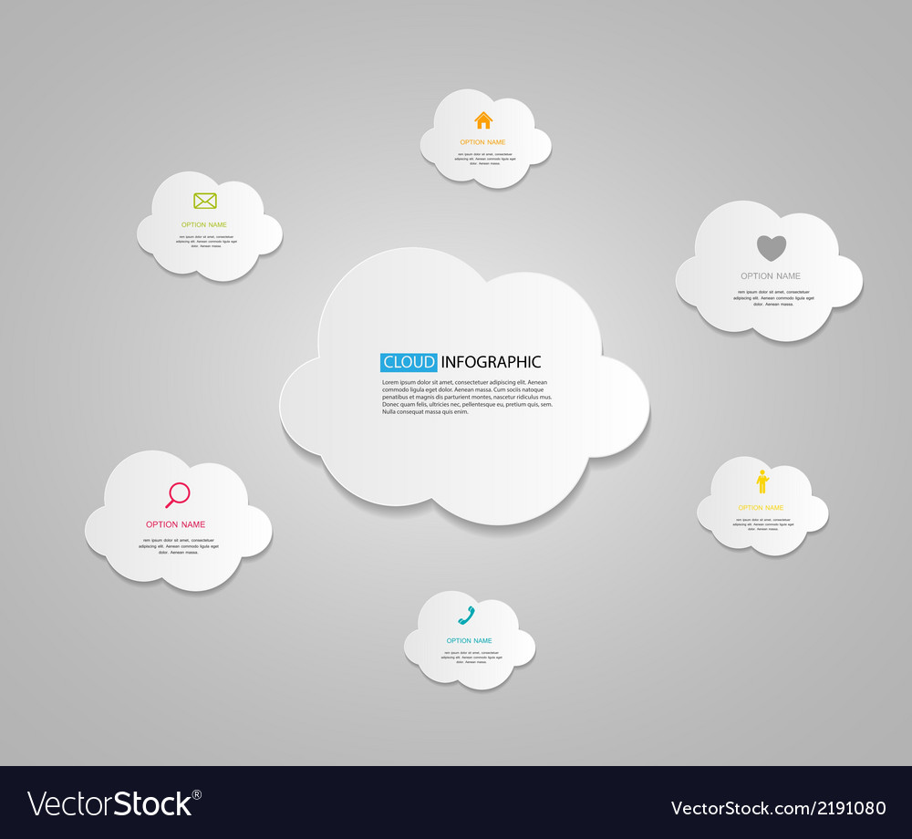 Cloud computing business concept Royalty Free Vector Image