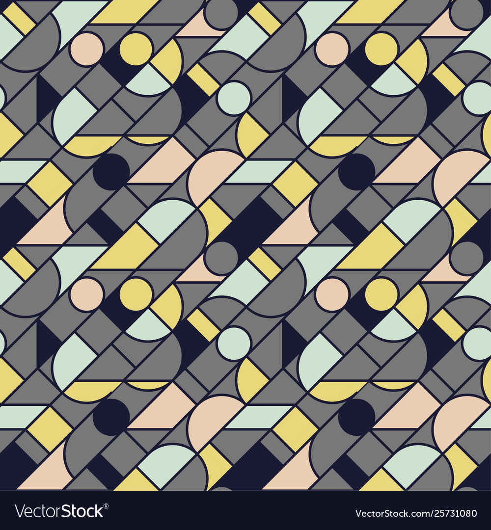 Concept geometric outline shapes seamless pattern Vector Image