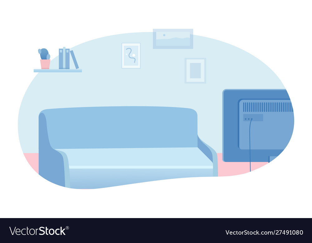 Empty living room flat Royalty Free Vector Image