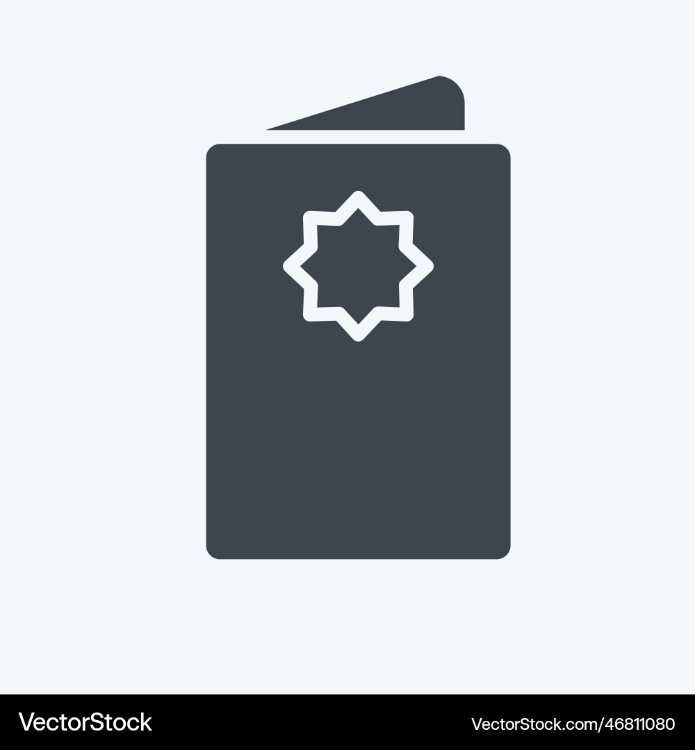 Icon eid card related to eid al adha symbol glyph Vector Image