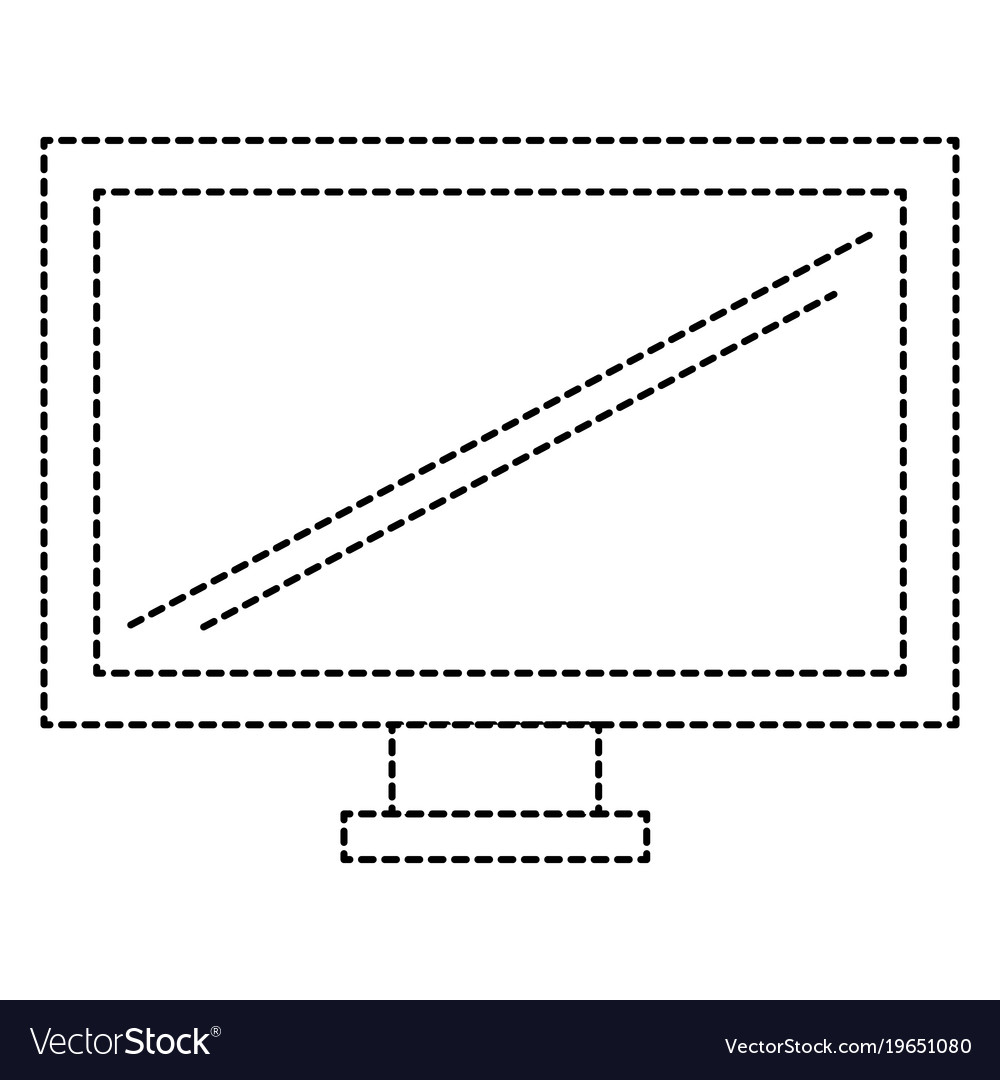 Monitor computer isolated icon Royalty Free Vector Image