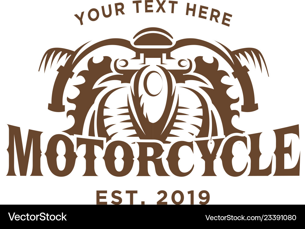 Motorcycle vintage logo design template Royalty Free Vector