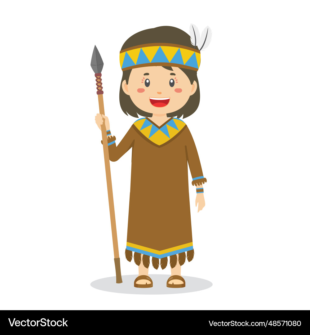 Native american peoples characters preparing to Vector Image