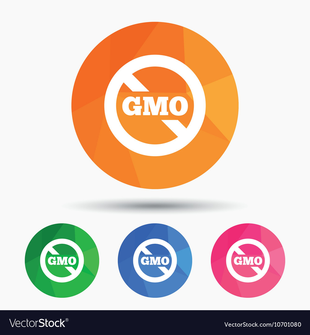 No gmo sign without genetically modified food Vector Image
