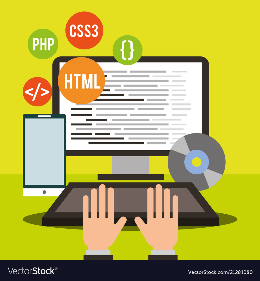 Program coding website Royalty Free Vector Image