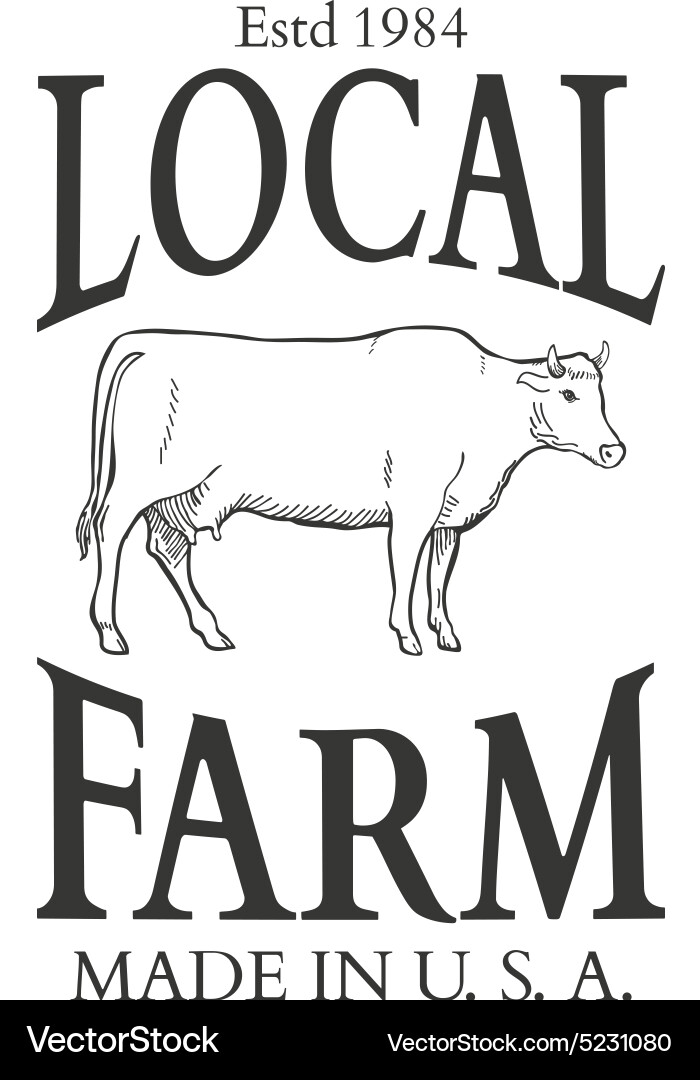 Set of agriculture label design elements Vector Image