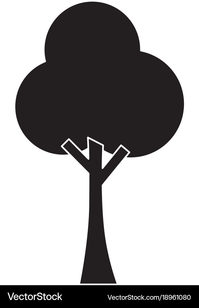 Tree nature forest ecology pictograph Royalty Free Vector