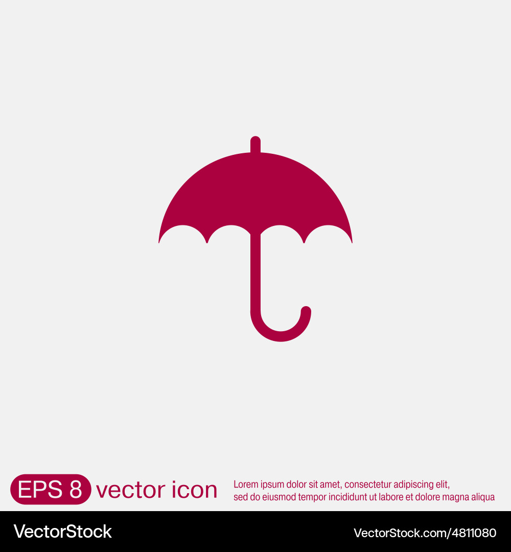 Umbrella icon protection from rain and moisture Vector Image