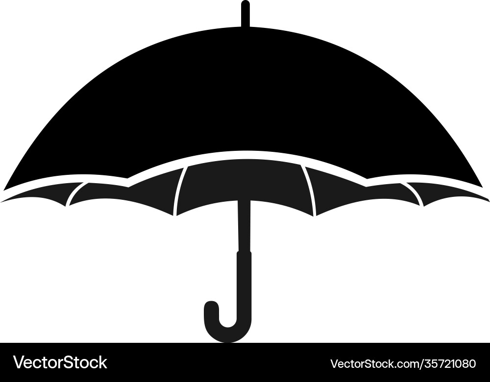 Umbrella symbol icon design isolated on white Vector Image