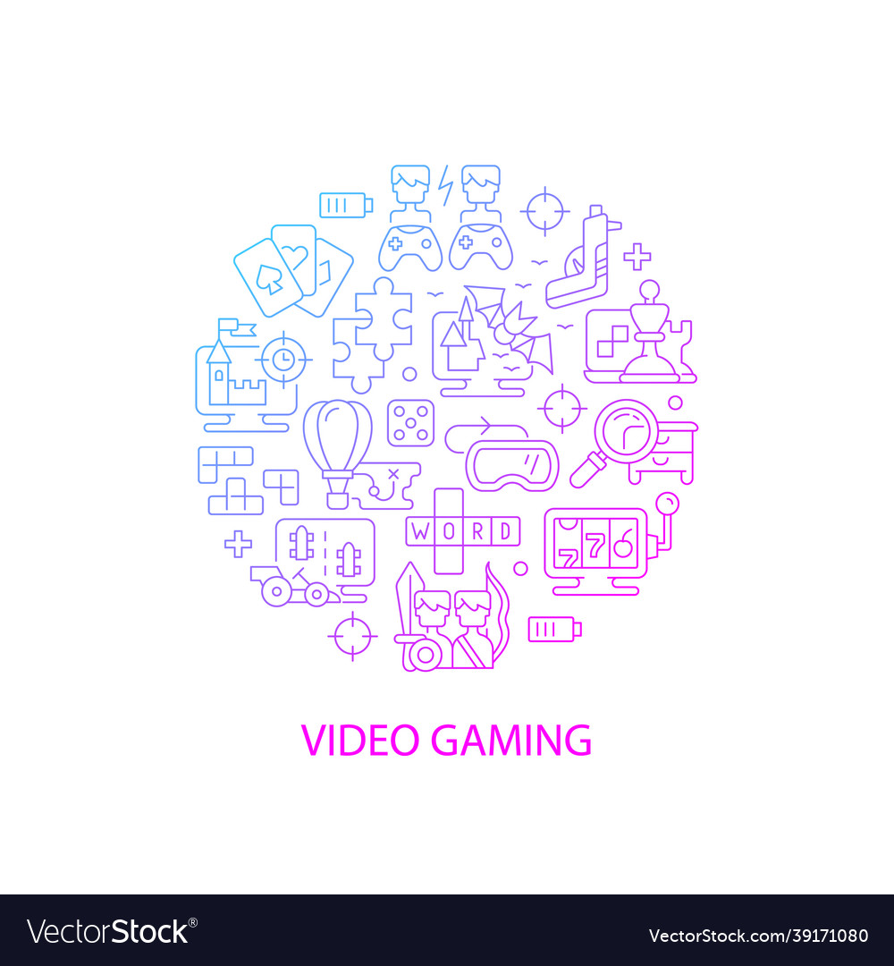 Video game abstract gradient linear concept Vector Image