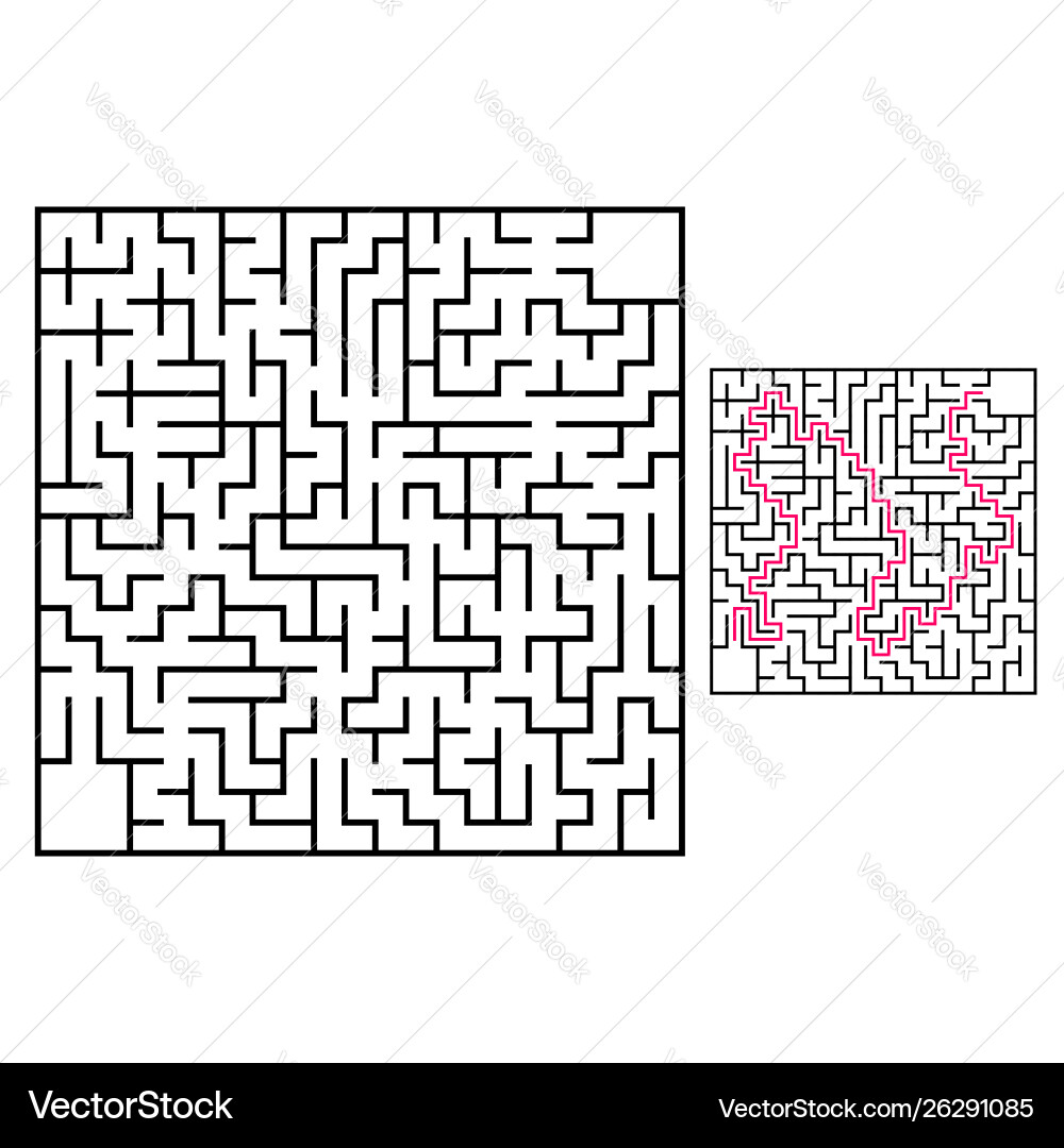 Abstract square maze game for kids puzzle Vector Image