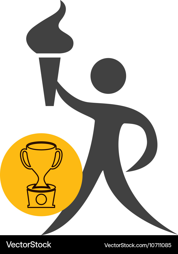 Avatar winner trophy first place sport Royalty Free Vector