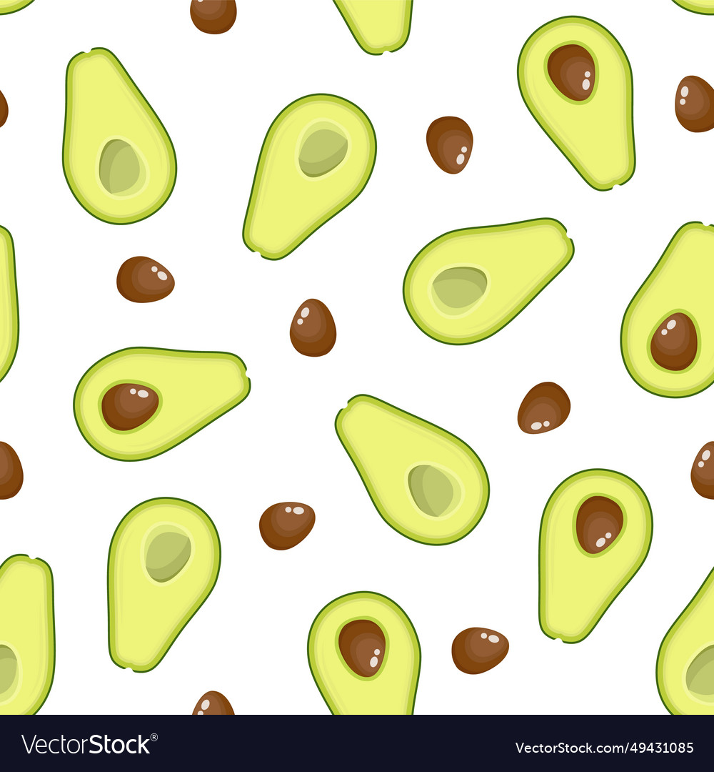 Avocado pattern seamless Royalty Free Vector Image