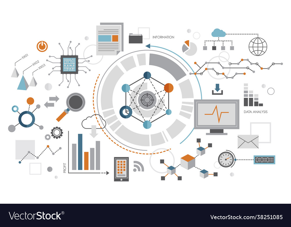 Data analysis graph Royalty Free Vector Image - VectorStock