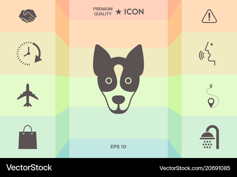 Dog - logo symbol protect sign Royalty Free Vector Image