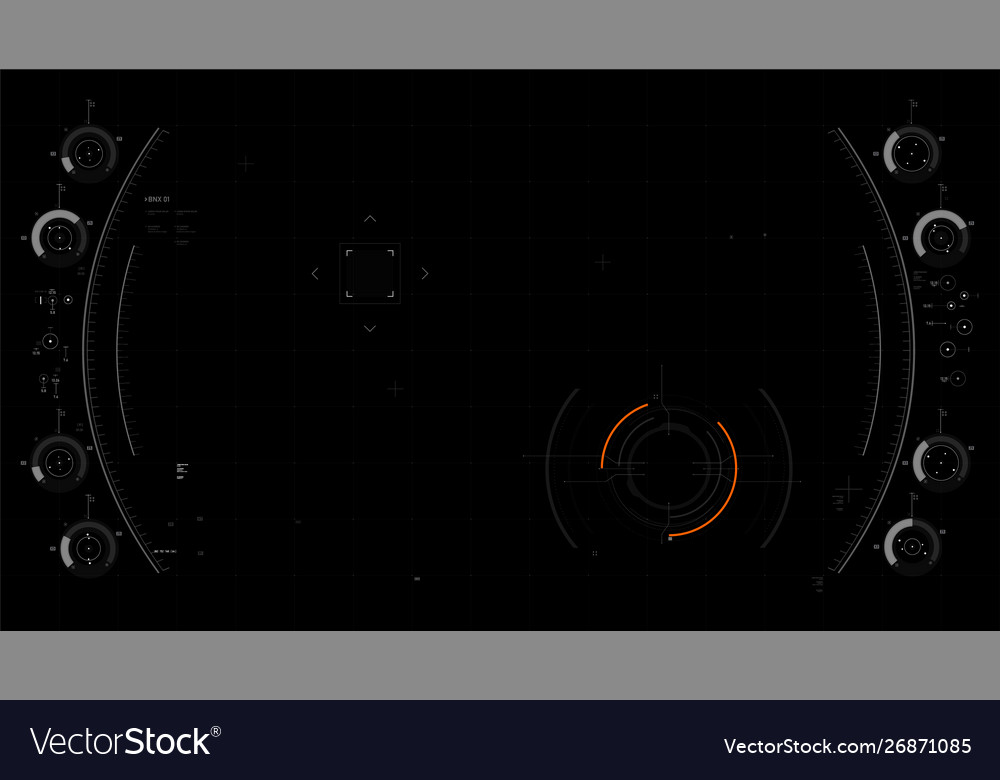 Futuristic user interface design element video Vector Image