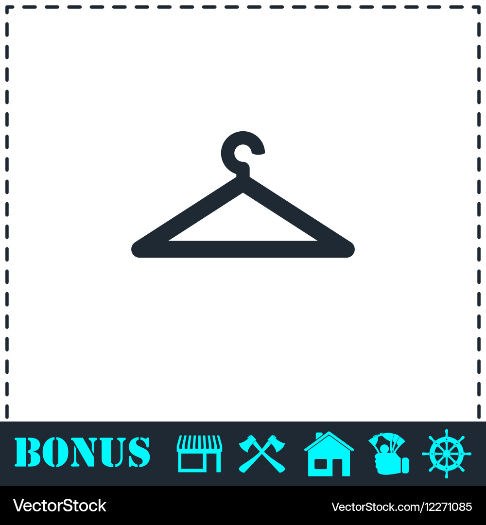 Hanger icon flat Royalty Free Vector Image - VectorStock