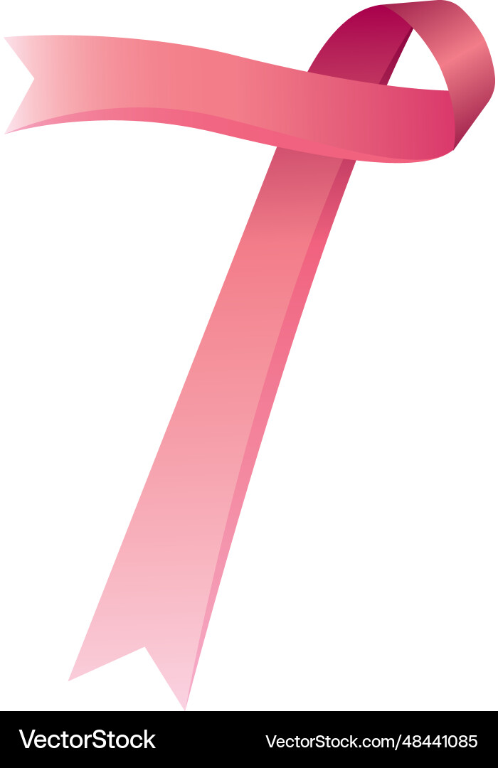 Isolated colored ribbon number 7 typography Vector Image