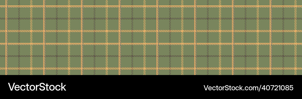 Military green check plaid border seamless Vector Image