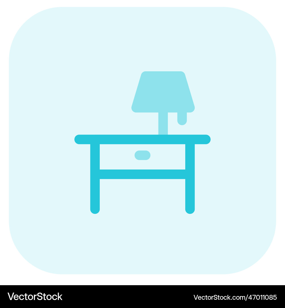 Nightstand for bedroom with lamp Royalty Free Vector Image
