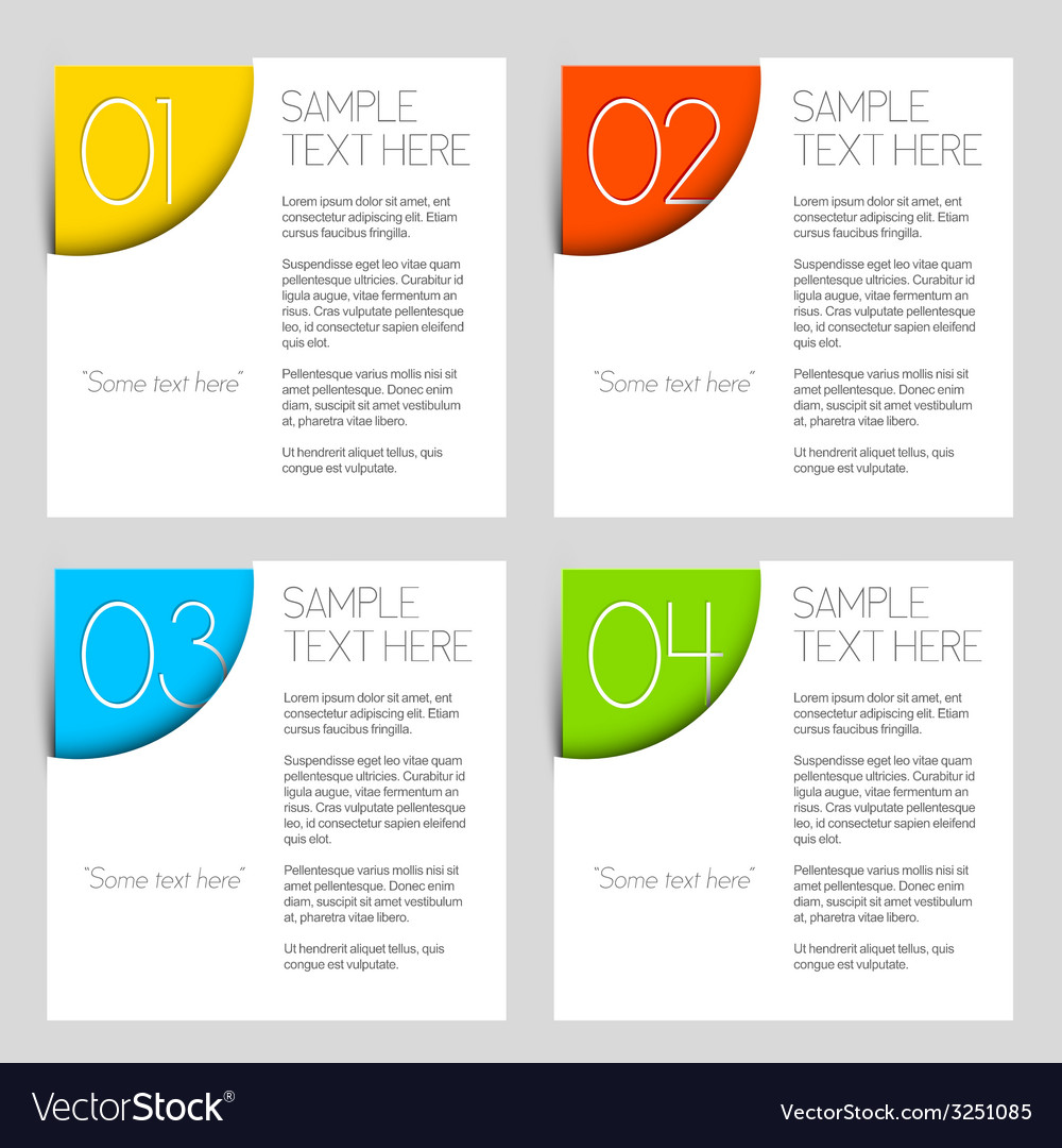 One two three four - progress background Vector Image